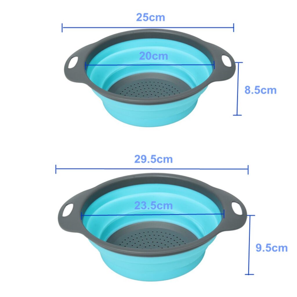 Collapsible Silicone Plastic Colander Drain Basket – JOYCARMEL